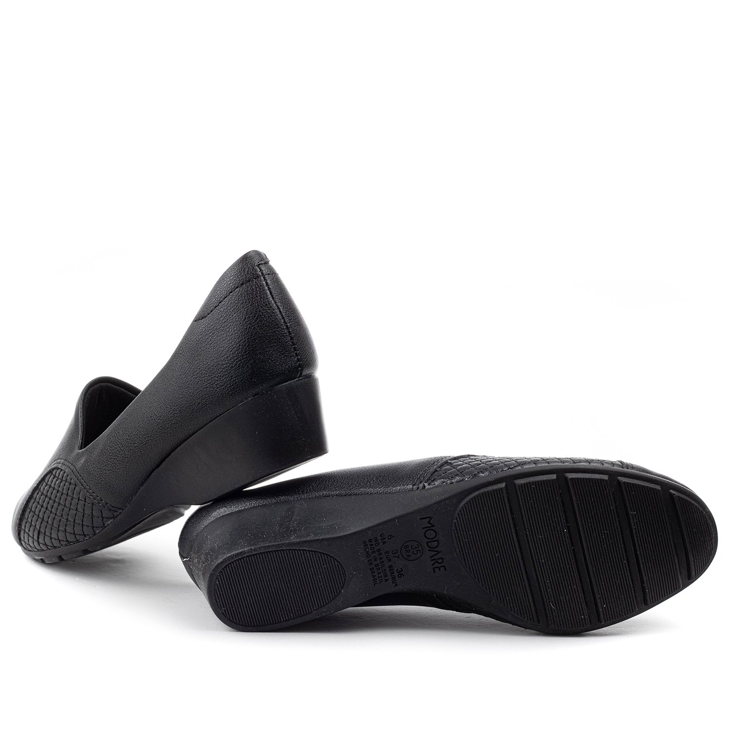 Sapato Modare Anabela Ultraconforto Preto