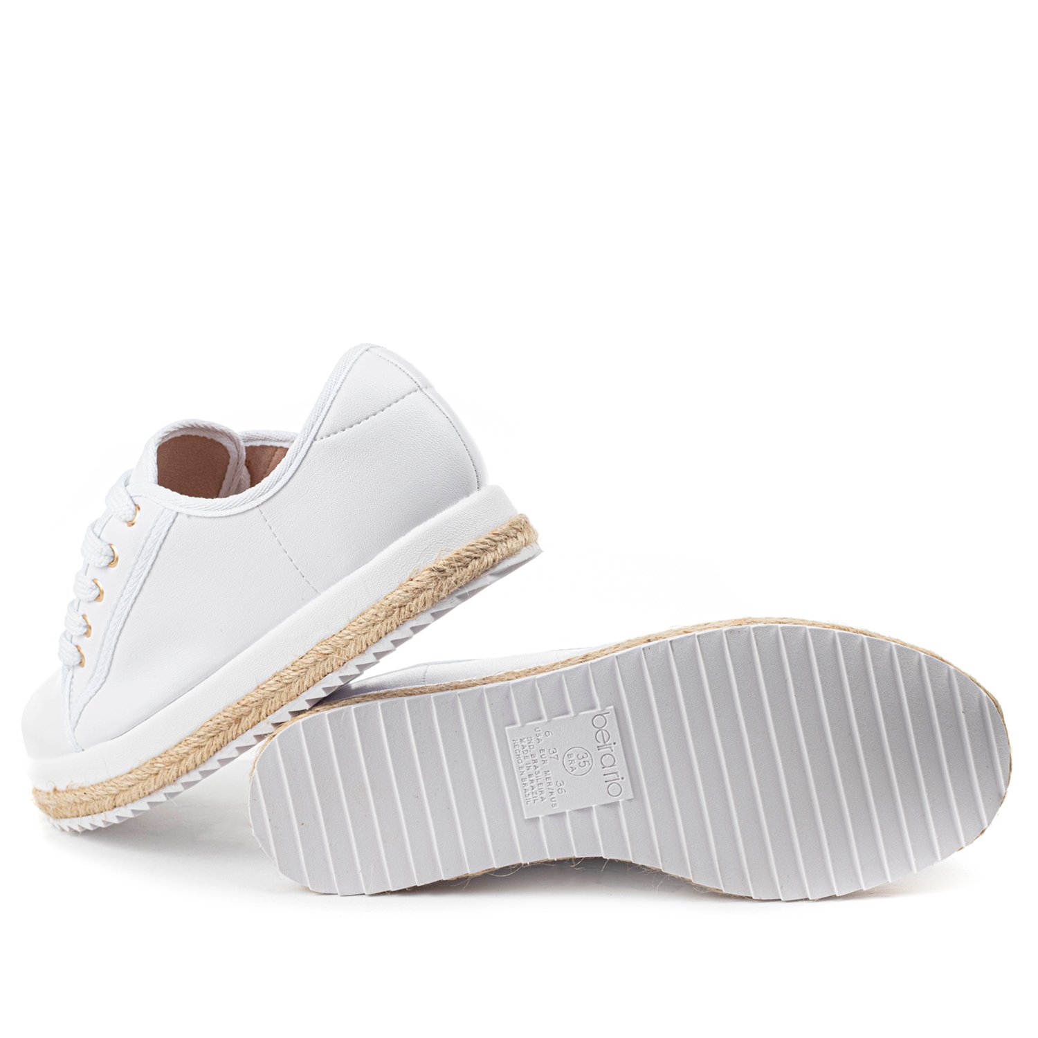 Tênis Beira Rio Tratorado Corda Branco